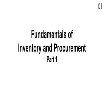 Inventory and Procurement fundamentals .pptx. | PPT