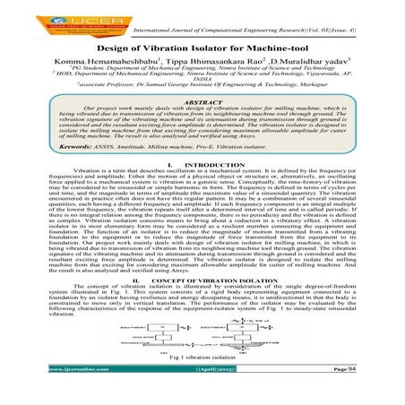 Inertial Mass and Pneumatic Air Isolators in Cradle CMM Vibration ...