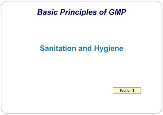 Hygiene & GMP Awareness Session | PPTX | Indoor Environmental Quality ...