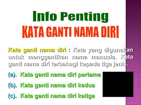 Kata Ganti Nama Diri | PPT