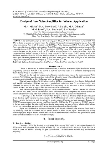 The Low-Noise Amplifier Basics | PDF | Digital Audio | Computer Software and Applications