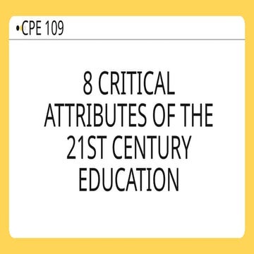 M1-L4-L5 Critical Attributes of the 21st Century and Basic Startegies ...