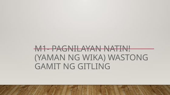 Palagitlingan | PPTX