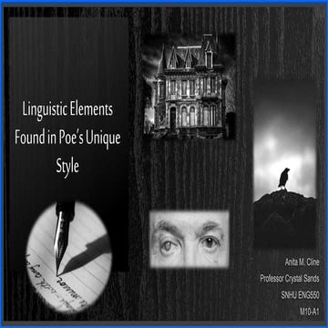 Linguistic Elements Found in Edgar Allan Poe's Unique Style | PPTX
