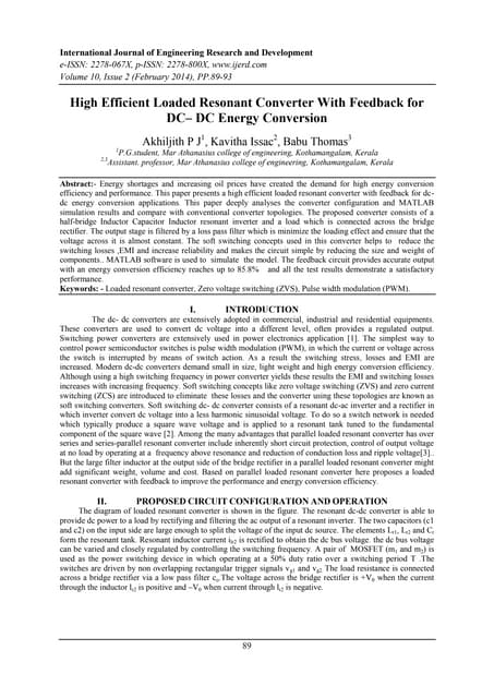 Analysis And Design Of LLC Resonant Converter With Integrated Transformer | PDF | Computer ...