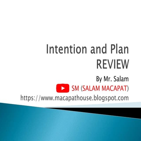 KELAS 10 SMA WAJIB PERTEMUAN 10// intention review | PPT