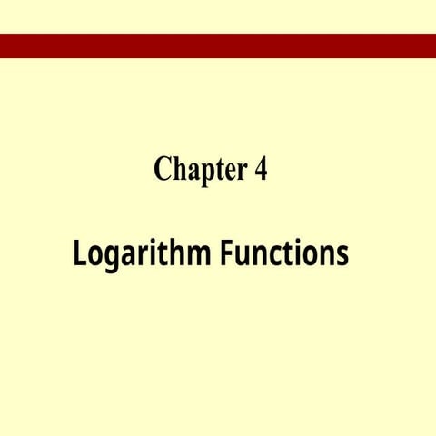M129 Tutorial_5 Logarithm Functions and Applications.ppt