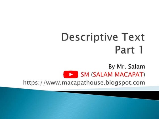 Descriptive text ppt | PPTX