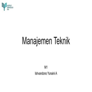Materi Manajemen Teknik Dalam Perdpektif Teknik | PPTX