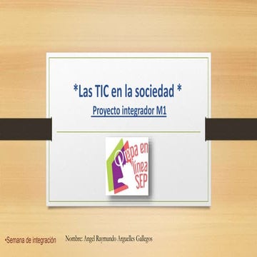 Las tic en la sociedad | PPTX
