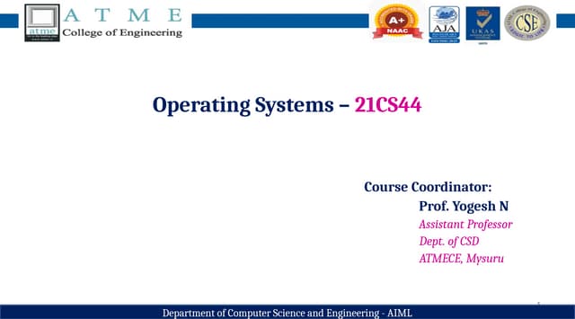 Operating System Module 1 Session 4 Pptx