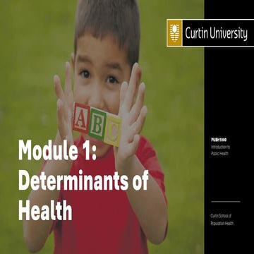 Module 1: Determinants of Health [Tutorial Slides] | PDF