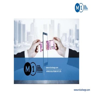 M1 Exchange - Trade Receivables Discounting System | PPT