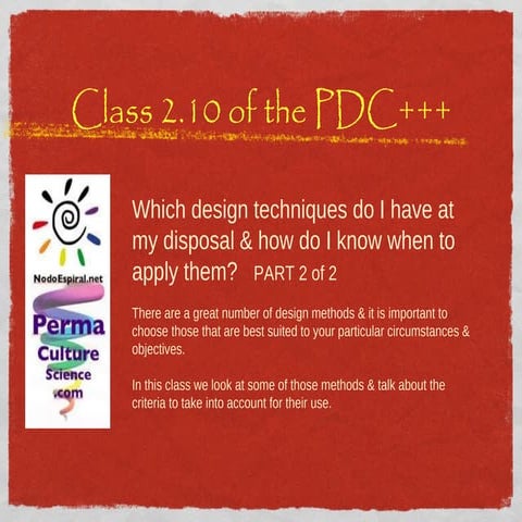 PDC+++ Module 2 Class 10 Design Techniques II | PPT