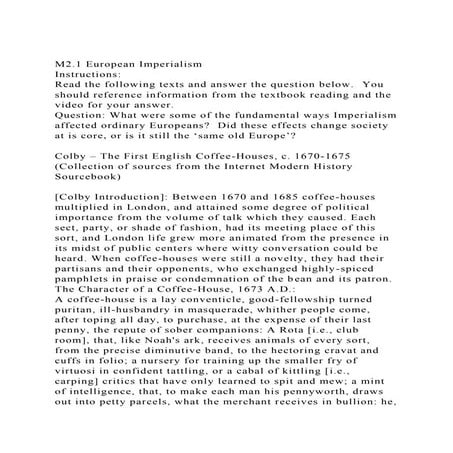 M2.1 European ImperialismInstructionsRead the following texts.docx