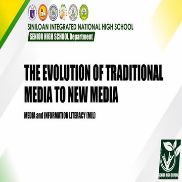 The Evolution of Traditional Media to New Media | PPTX