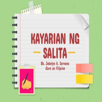 kayarian ng mga salita | PPTX