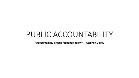 Ministerials accountability and types of accountability | DOC ...