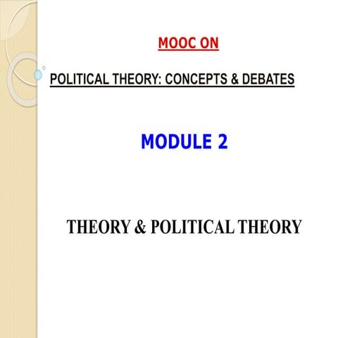 INTRODUCTION TO POLITICAL THEORY, PART 2 | PPT