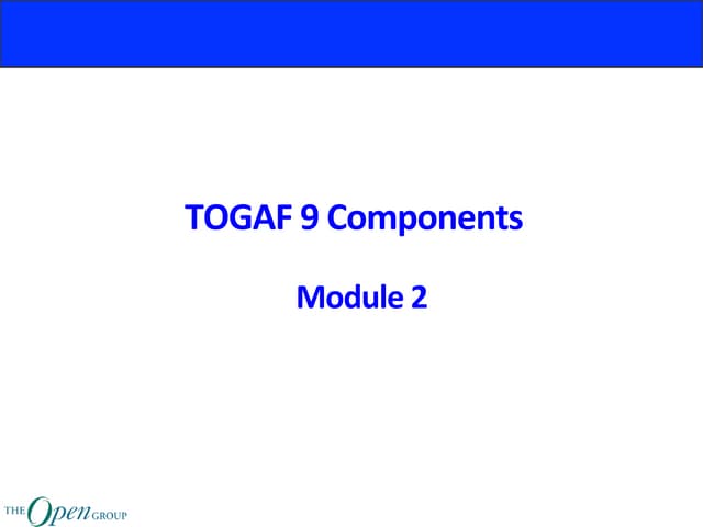 TOGAF 9 Architectural Artifacts | PDF