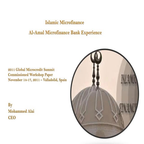 Mohammed S. Al-Lai, Building a Successful Business Model for Islamic Microfinance | PDF ...