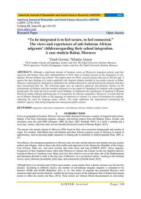 Refugees’ Access to Work Opportunities A Case of Kakuma Camp in Kenya | PDF