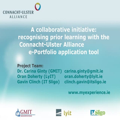 RPL toolkit portfolio presentation for e-portfolios and more conference ...