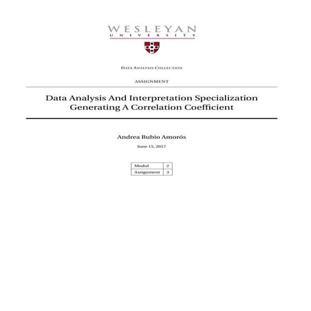 [M2A3] Data Analysis and Interpretation Specialization | PDF