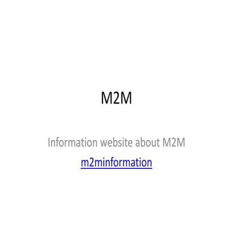 M2M | PPTX