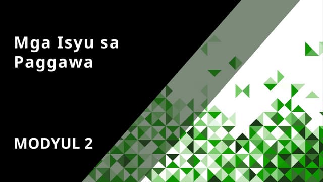 Ang manggagawang pilipino | PPTX