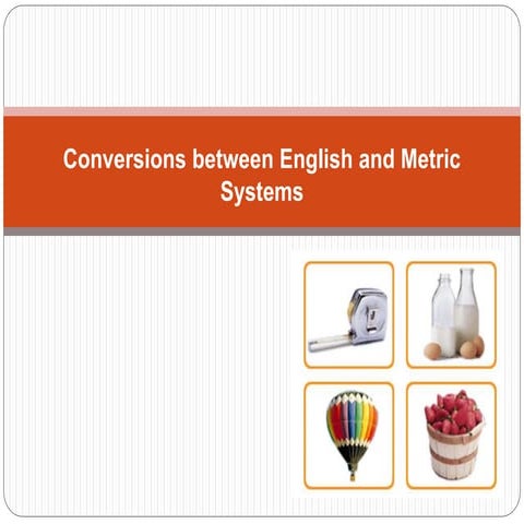 standard and metric units conversion | PPTX