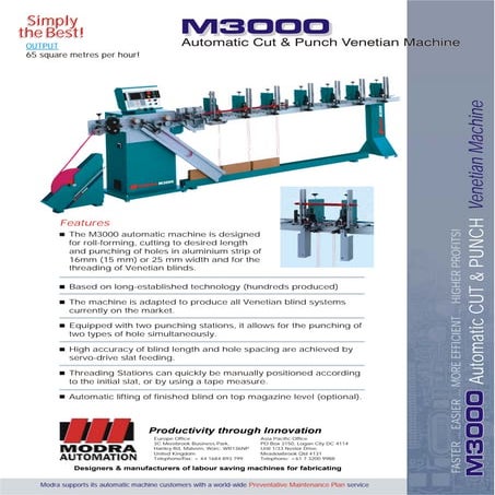 Original Sales Brochure for Modra's M3000 Machine | PDF | Needlework ...