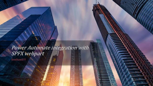 Power Automate Integration With Spfx Webpart Ppt