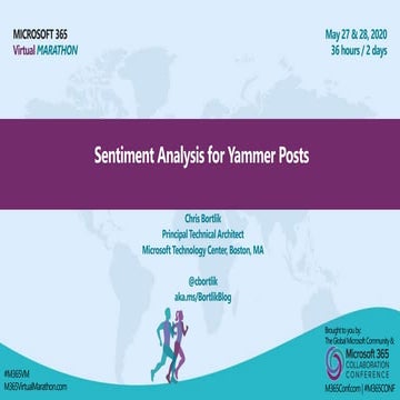 Sentiment Analysis for Yammer Posts | PPTX