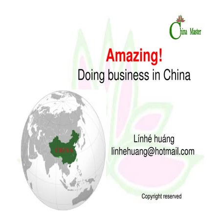 M3 Booklet Amazing China Chinese Doing Business In China | PPT