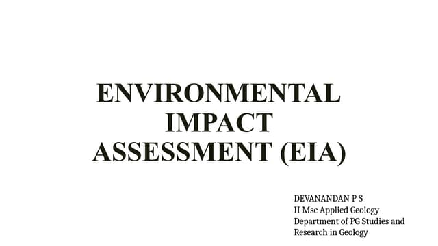 Environmental Impact Assessment | PPTX