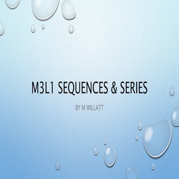 M3 l1 sequences & series | PPT
