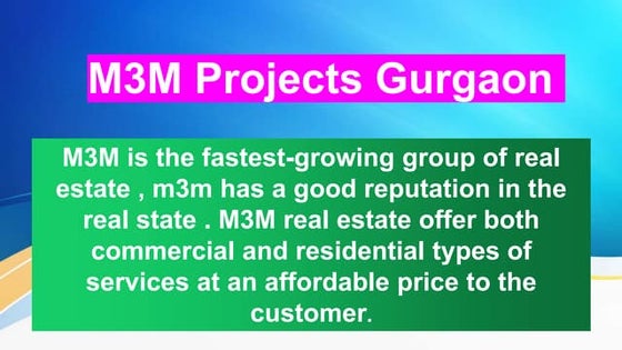 M3M-Crown Sector 111 Gurgaon | PPT