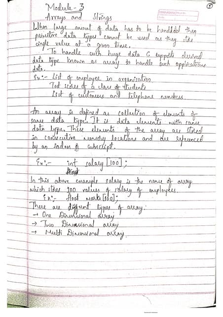 21PSP13-Array and Strings | PDF | Programming Languages | Computing 21PSP13-Array and Strings | PDF | Programming Languages | Computing