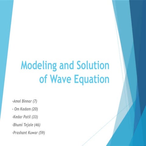 math prasentation ppt on modeling and solution | PPT