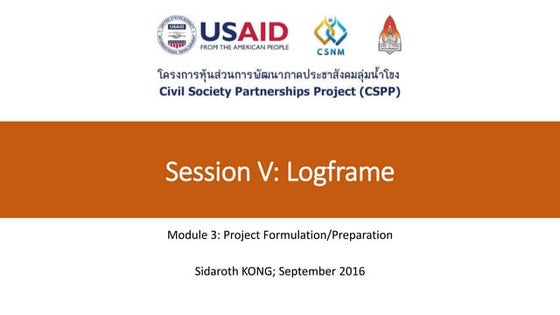 Monitoring And Evaluation Frameworks Logical Framework Ppt
