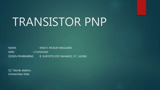 Transistor PNP | PPT