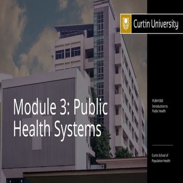 PUBH1000 Module 3: Public Health Systems | PPTX