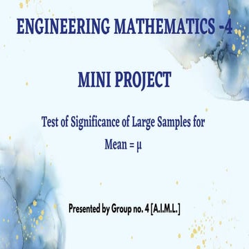 Test of Significance of Large Samples for Mean = µ.pptx