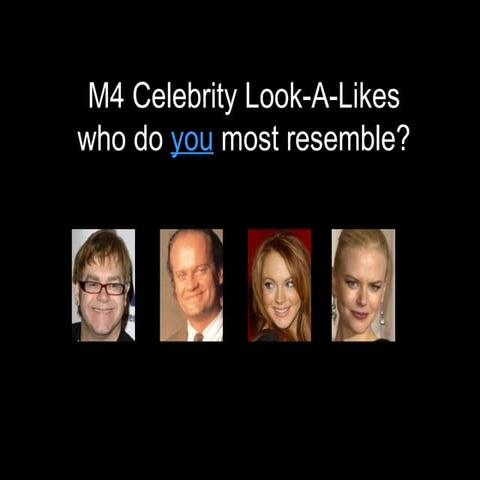 M4 Celebrity Look A Likes | PPT
