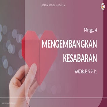 MENGEMBANGKAN KESABARAN UNTUK TUHAN YANG HEBAT.pptx