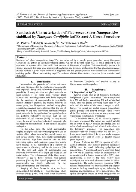 Synthesis of Silver Nano Particles Ag NPs and their uses in Quantitative Analysis of Vitamin C ...