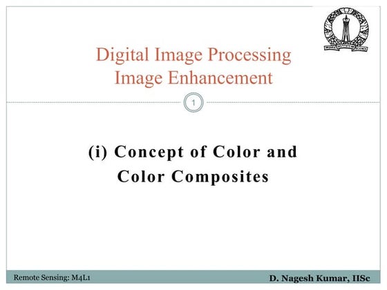 COLOUR COMPOSITES in remote sensing.pptx | Science