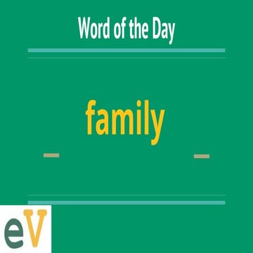 English Village Word of the Day: family | PPTX