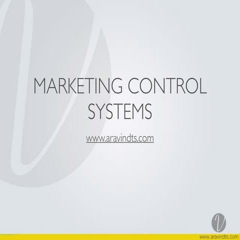 MARKETING CONTROL SYSTEMS | PDF